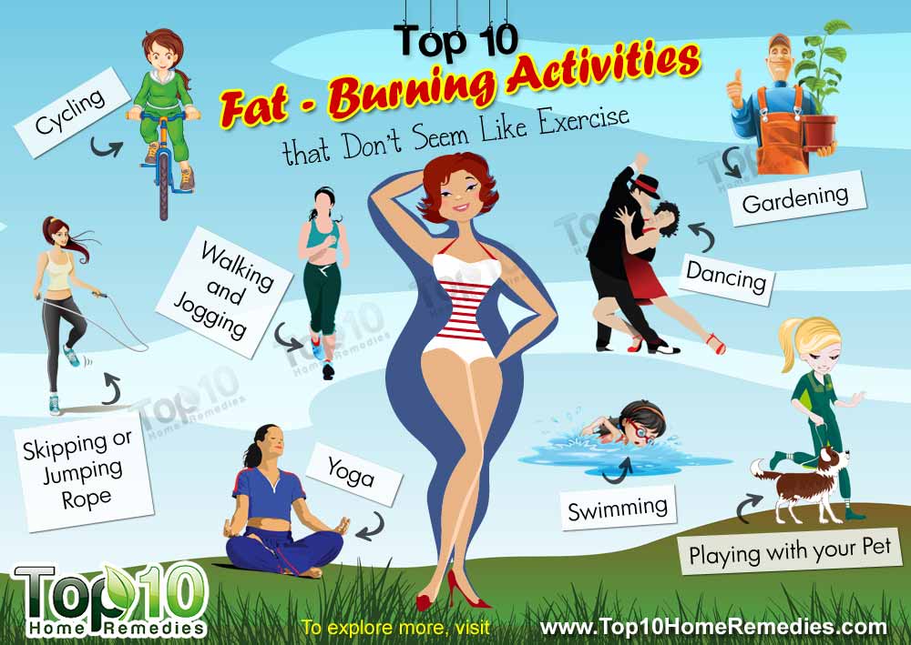 Top 10 Fat Burning Activities That Don t Seem Like Exercise Top 10 Top 10 Fat Burning Activities That Don t Seem Like Exercise Top 10